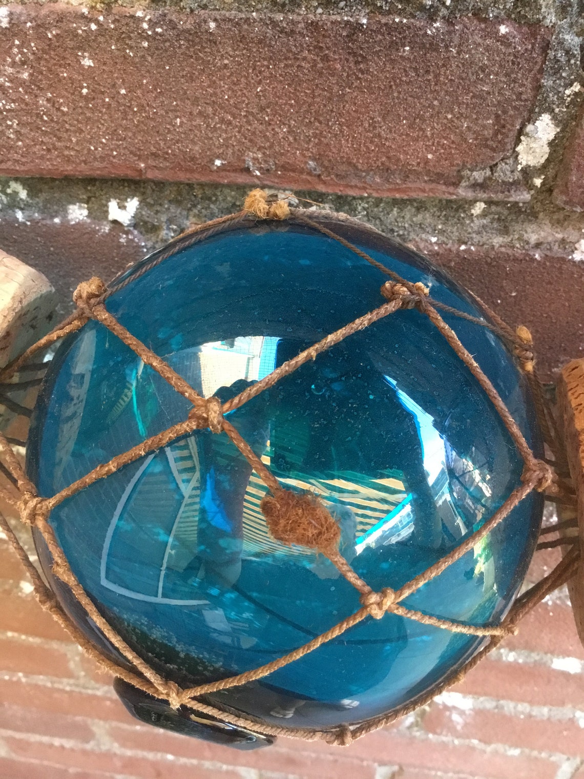 Floating ball fishnet floater old glass fishermen balls of | Etsy