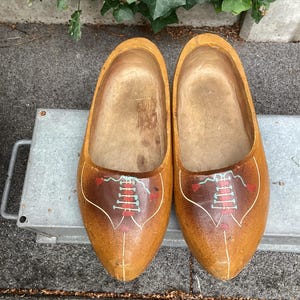 Vintage Dutch Clogs From 1950 - Handmade, Painted Traditional Wooden ...