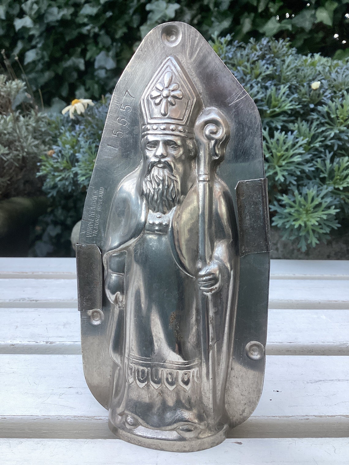 Old Sinterklaas Chocolate Mold - Saint Nicholas With His Faithful Four ...