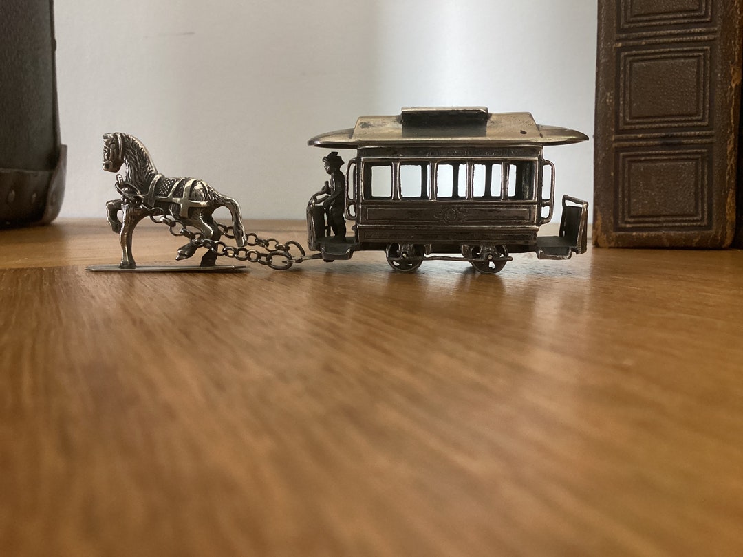 Zilver Miniatuur Paardentram Groot Formaat Tram Coupé - Etsy