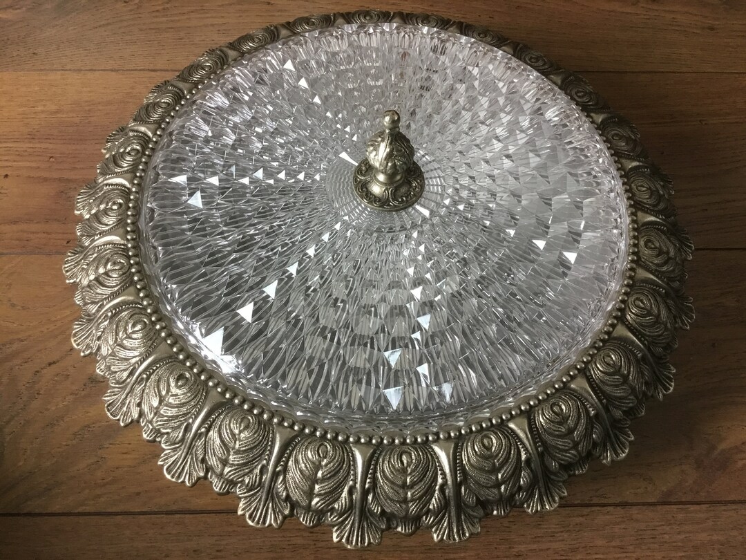 Ceiling Lamp Classic Large Recessed Model With Fixed Glass Shade and ...