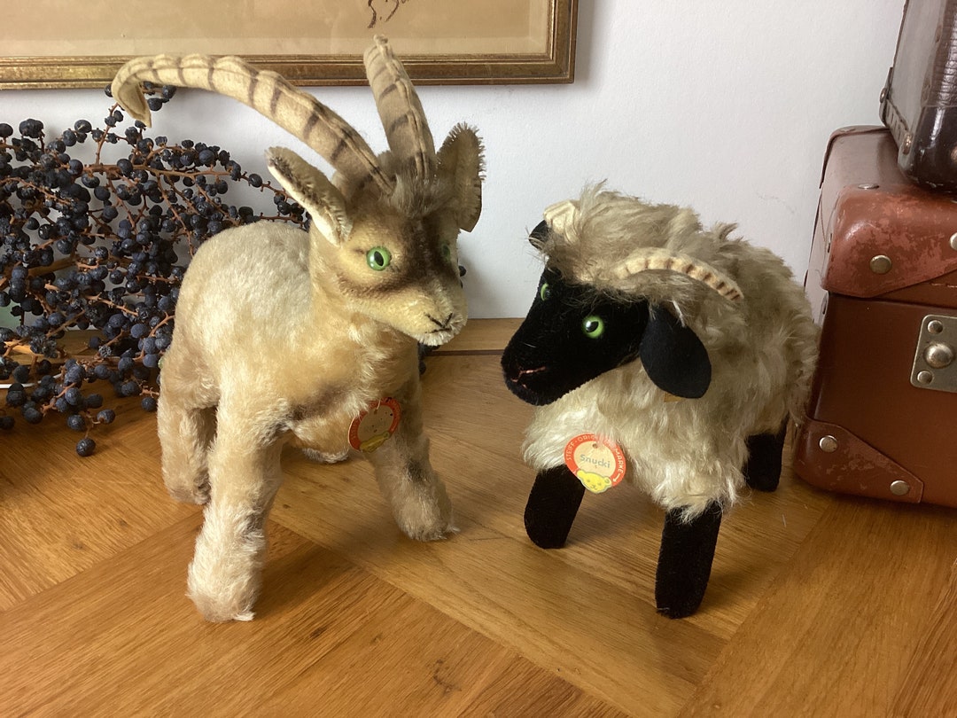 Steiff Toy Stuffed Animal - Capricorn and Aries With Button in Ear and ...