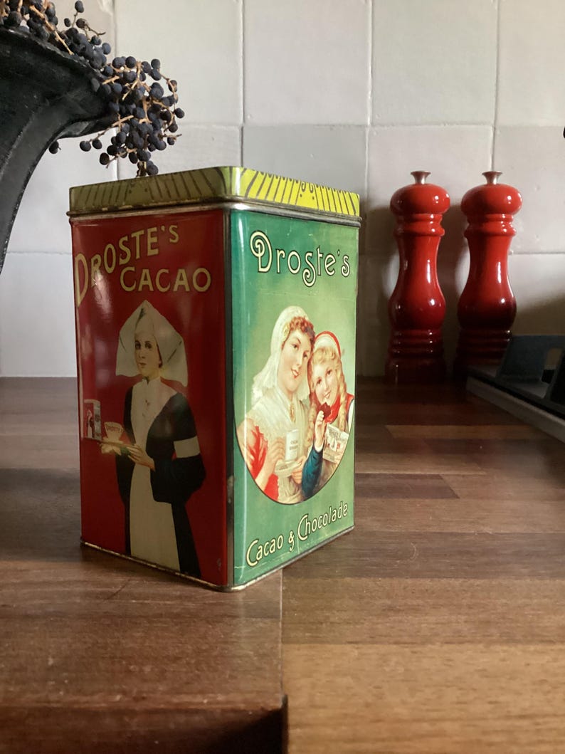 Droste Cocoa Powder Tins in Various Sizes - Produced by the Well-known ...