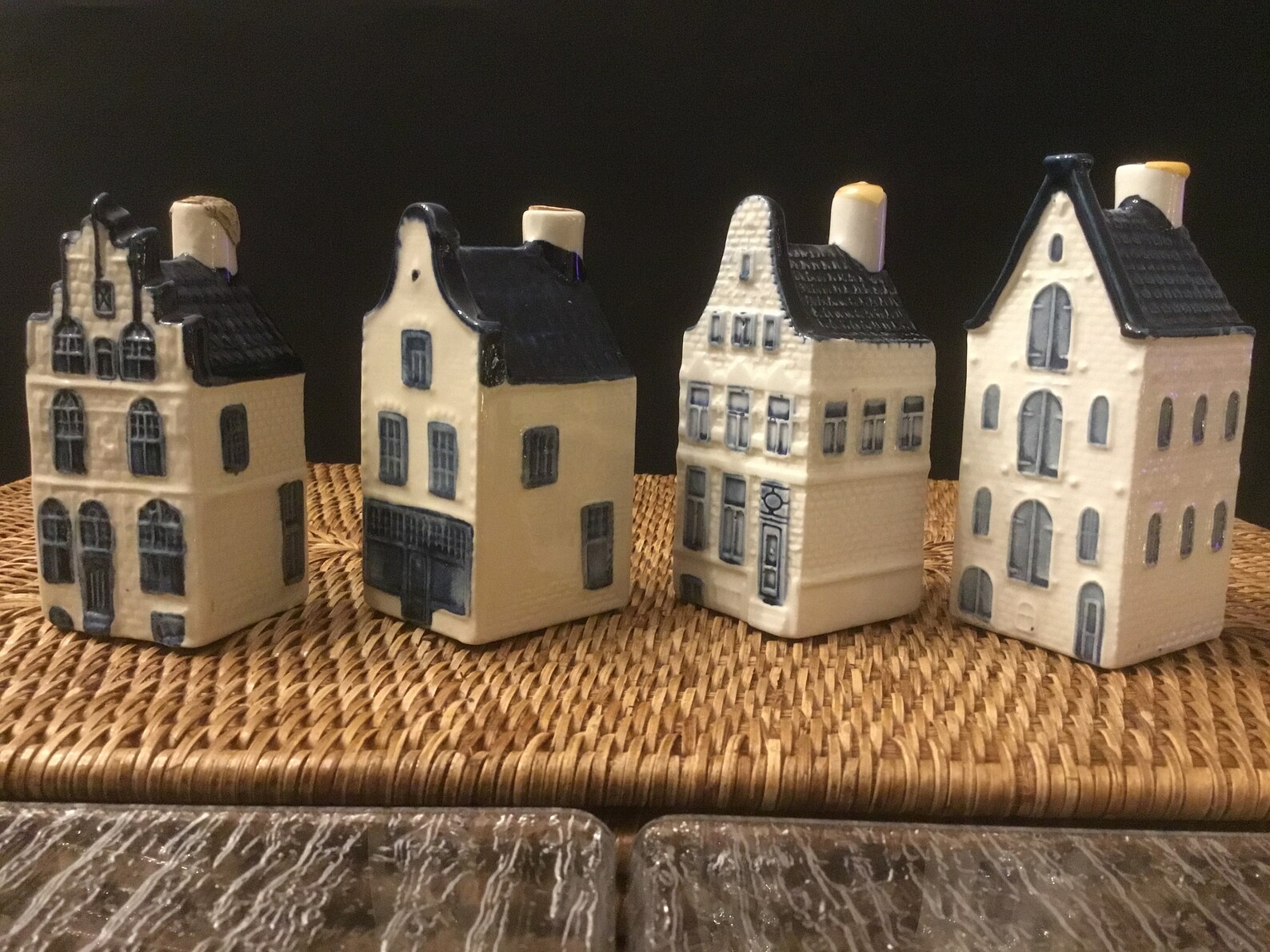 KLM Miniature Houses Delft Blue Hand-painted Dutch Canal House - Etsy