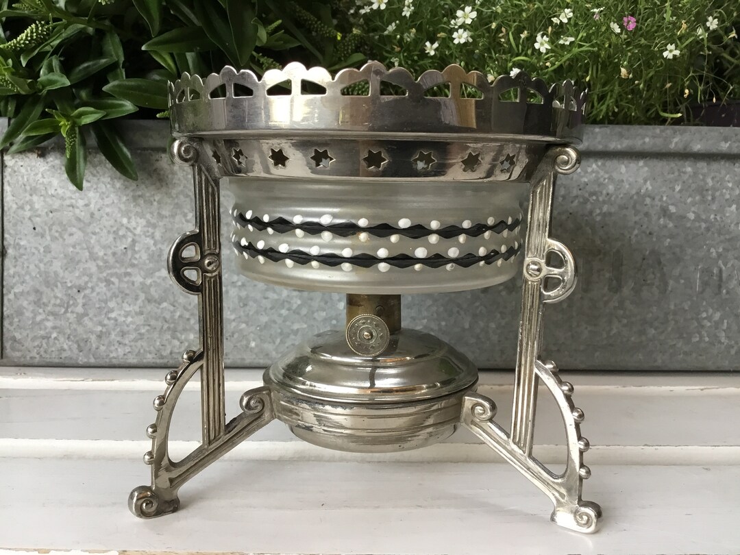 Special Teapot Warming Plate - Art Deco Tealight With Round Decorated ...