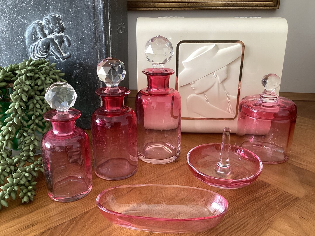 Crystal Dressing Table/dressing Table Set - Perfume/lotion Bottles With ...
