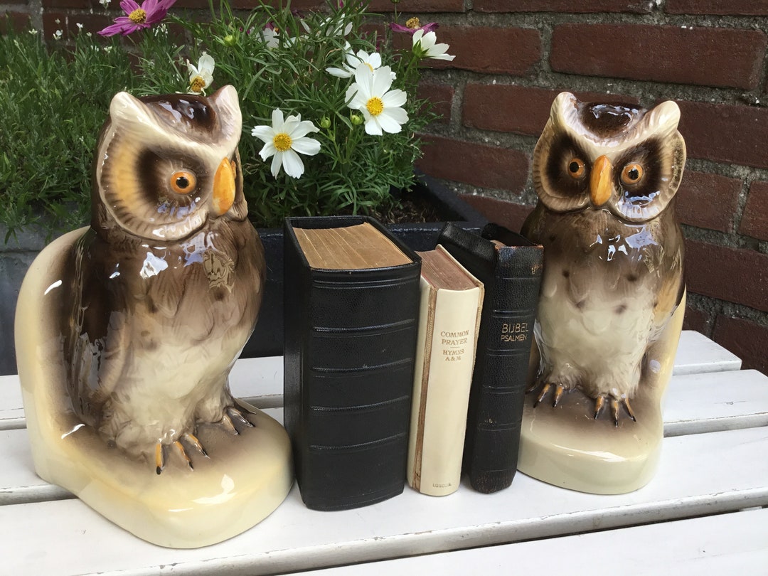 Owl Bookends Jema Holland Pottery Beautiful Set of Wise Owls Showpiece ...