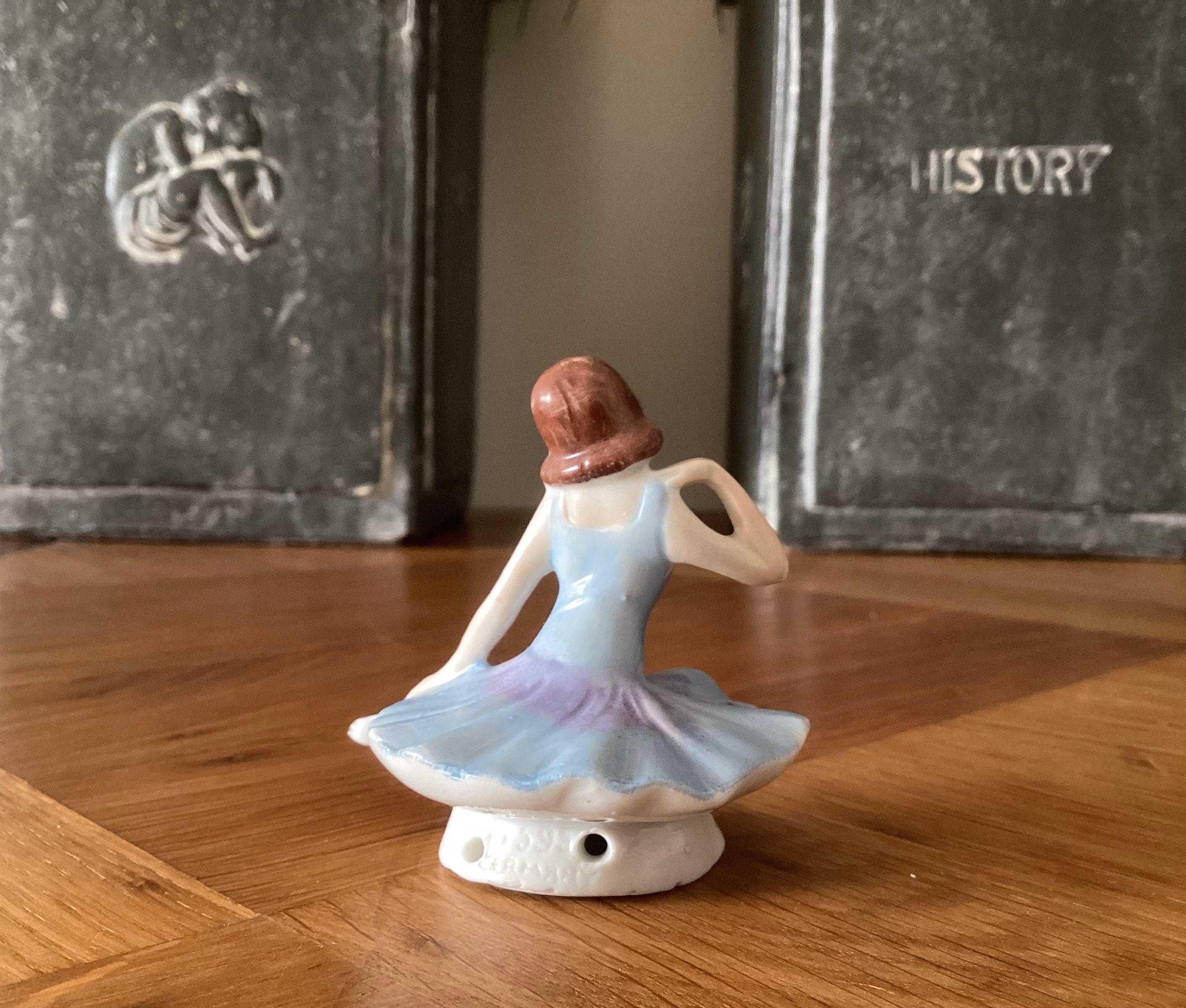 Special Full (halfdoll) - German Porcelain - Seated Ballerina With Blue ...