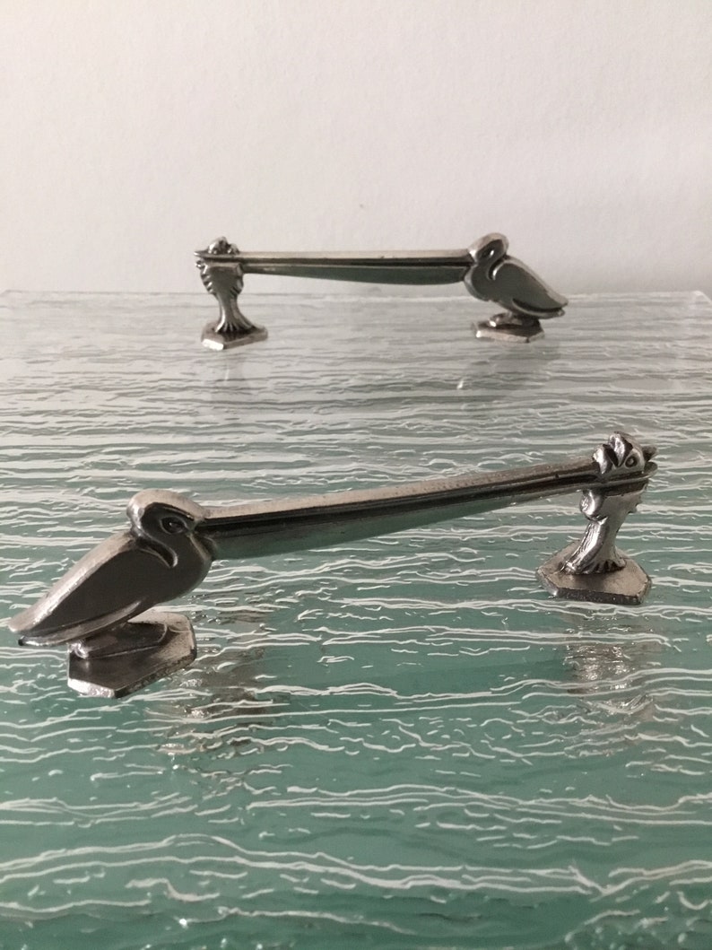 Special Pelican Knife Rests - Rare Model Made of Silver-plated Metal ...