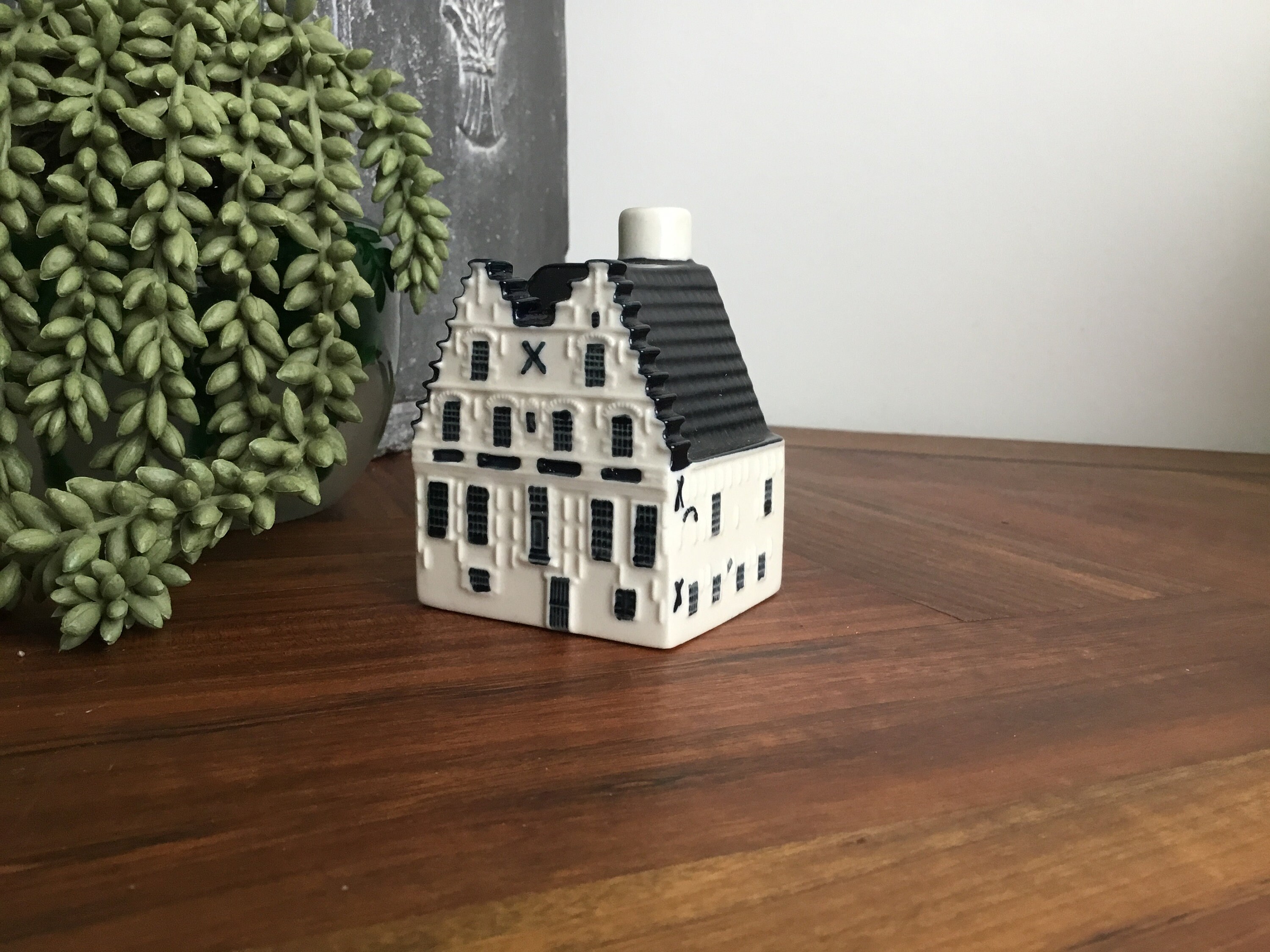 Miniature KLM House Delft Blue Hand-painted Dutch Canal House Amsterdam ...