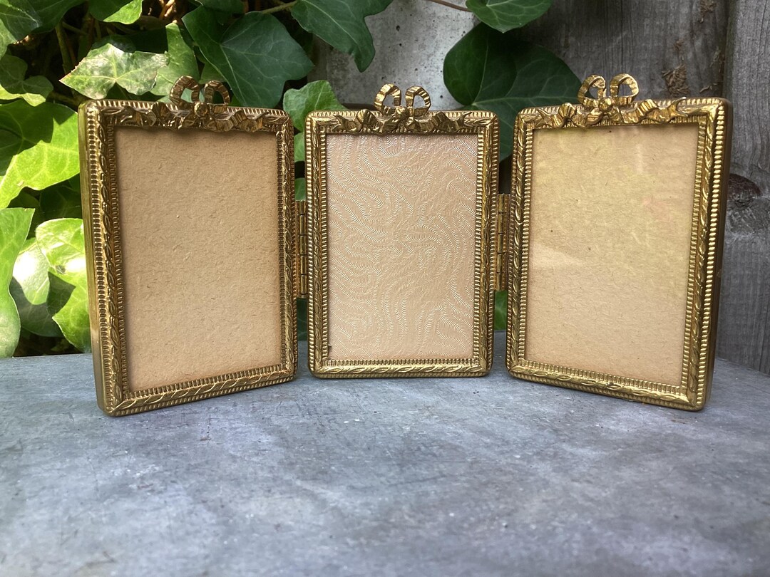 Bow Photo Frame 3 Luik Gold-colored Photo Frame Special Model Trio ...