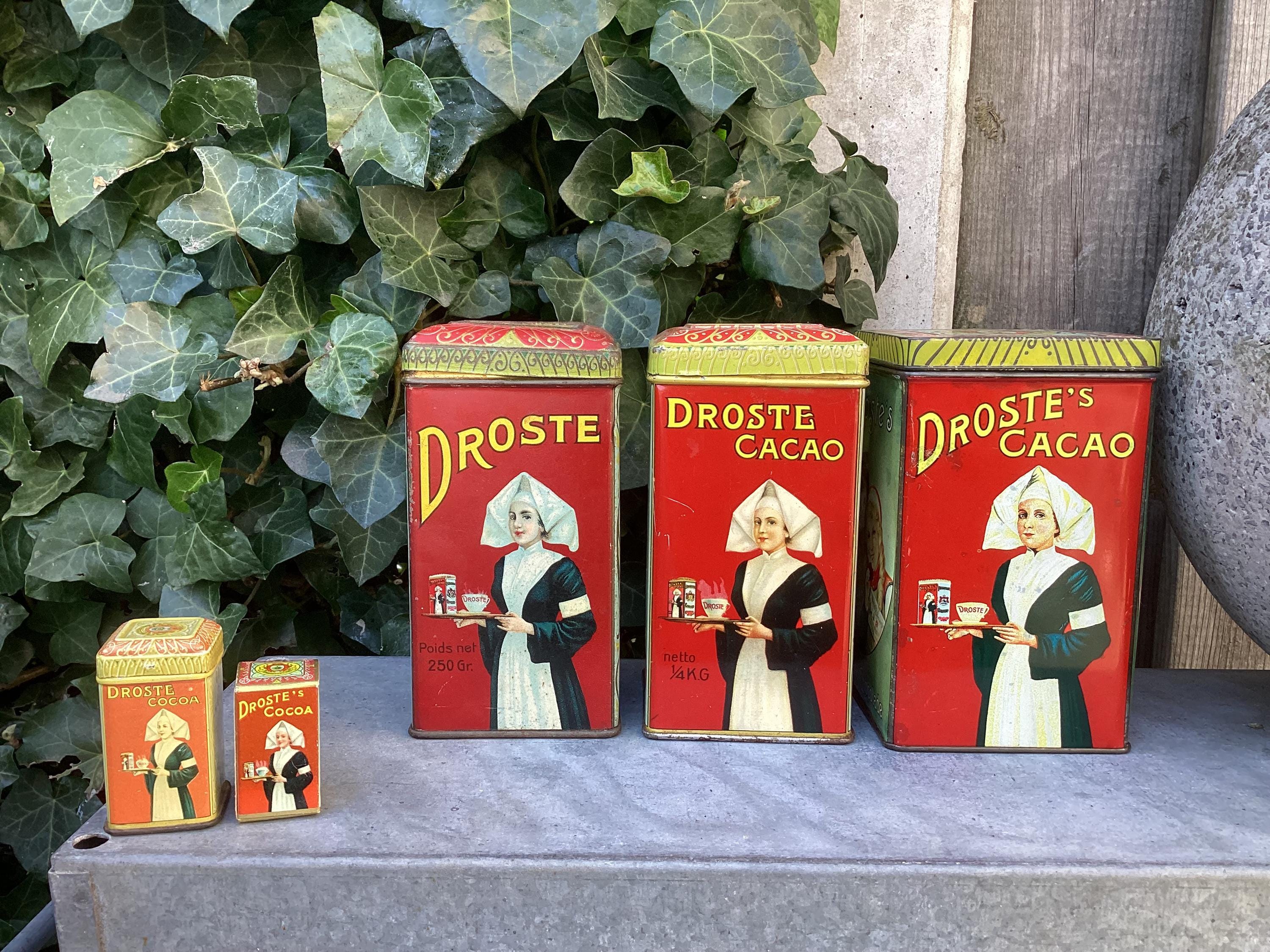 Droste Cocoa Powder Tins From Various Time Periods - Released by the ...