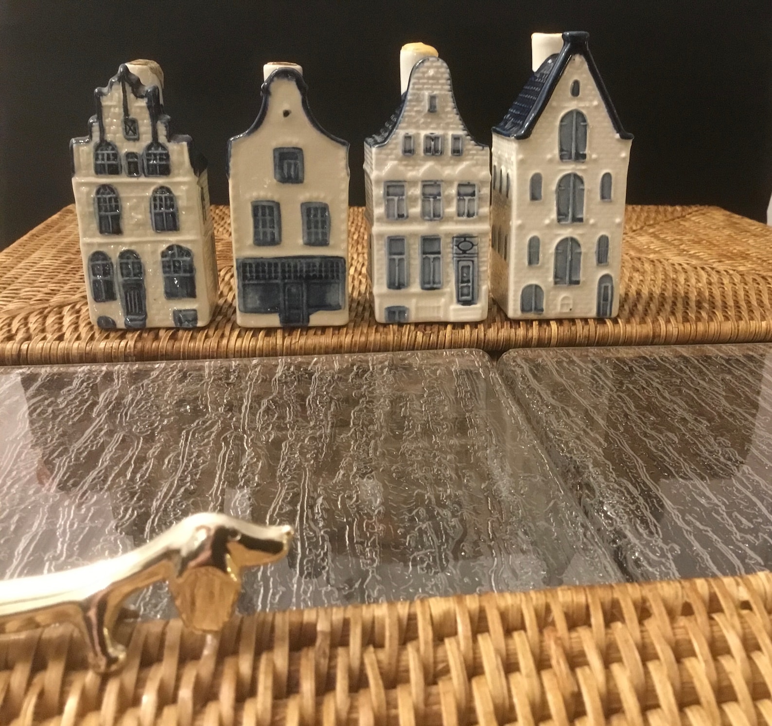 KLM Miniature Houses Delft Blue Hand-painted Dutch Canal House - Etsy