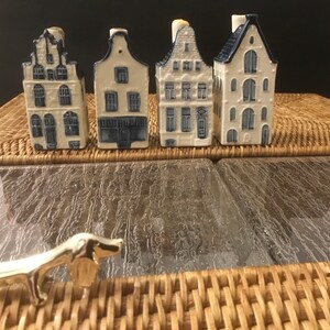 KLM Miniature Houses Delft Blue Hand-painted Dutch Canal House ...