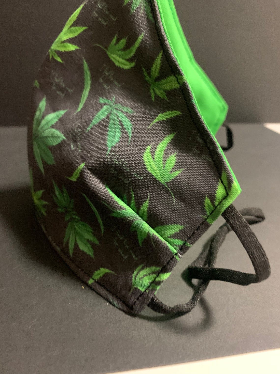 Weed Print Fabric Mask 3 Layers - Etsy