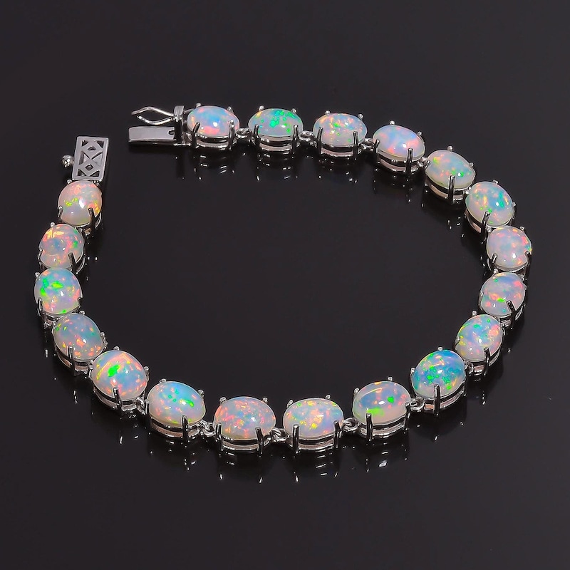 Aaa Opal Tennis Bracelet - Etsy