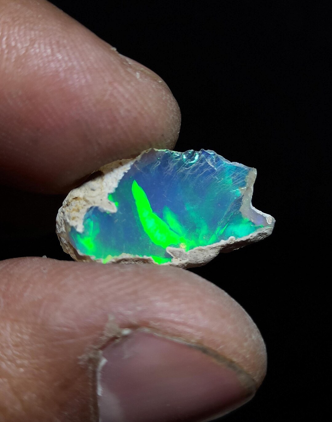 Ethiopian Dry Opal Rough, Natural Raw Rainbow Colour , Size:- 21 X 12 X ...