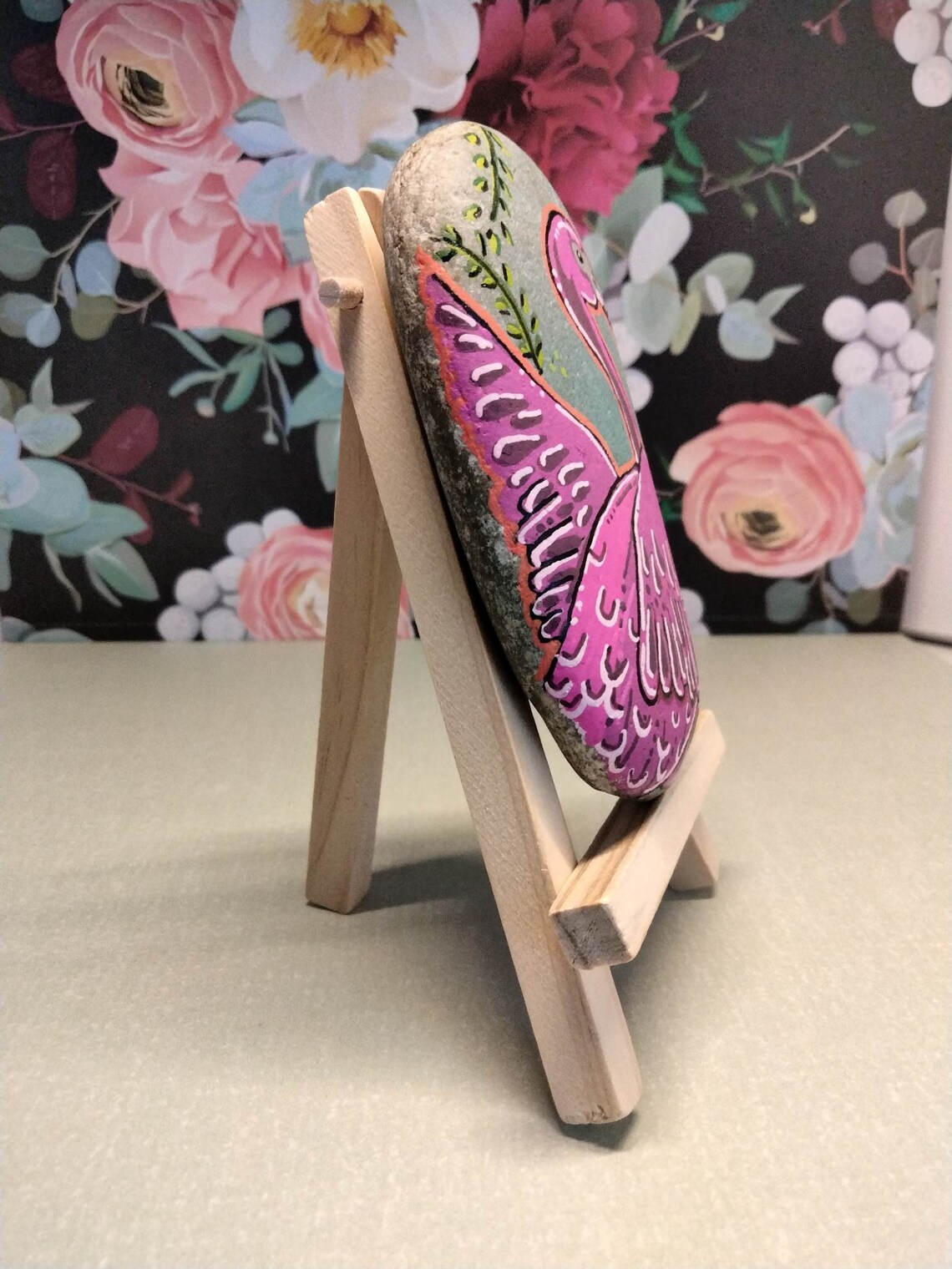 Flamingo Wing Rock Painting - Etsy