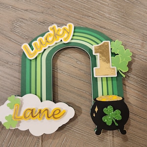 Lucky One First Birthday Cake Topper, St. Patrick's Day Cake Topper ...