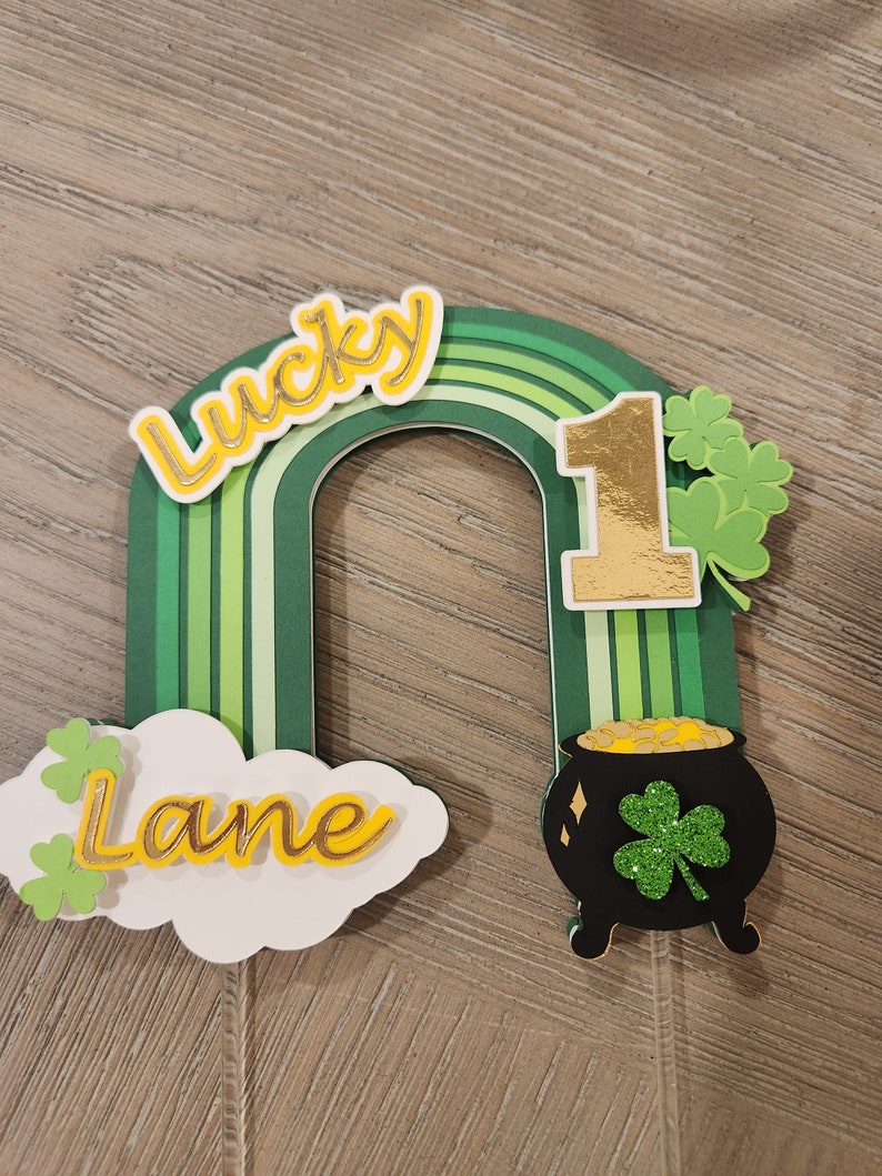 Lucky One First Birthday Cake Topper St. Patrick's Day - Etsy