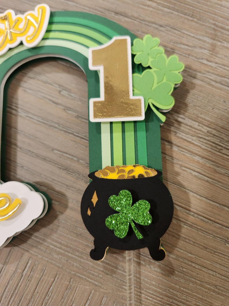 Lucky One First Birthday Cake Topper St. Patrick's Day - Etsy