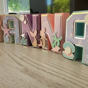 Mermaid Birthday 3D Letters: Under the Sea Party Decor - Etsy