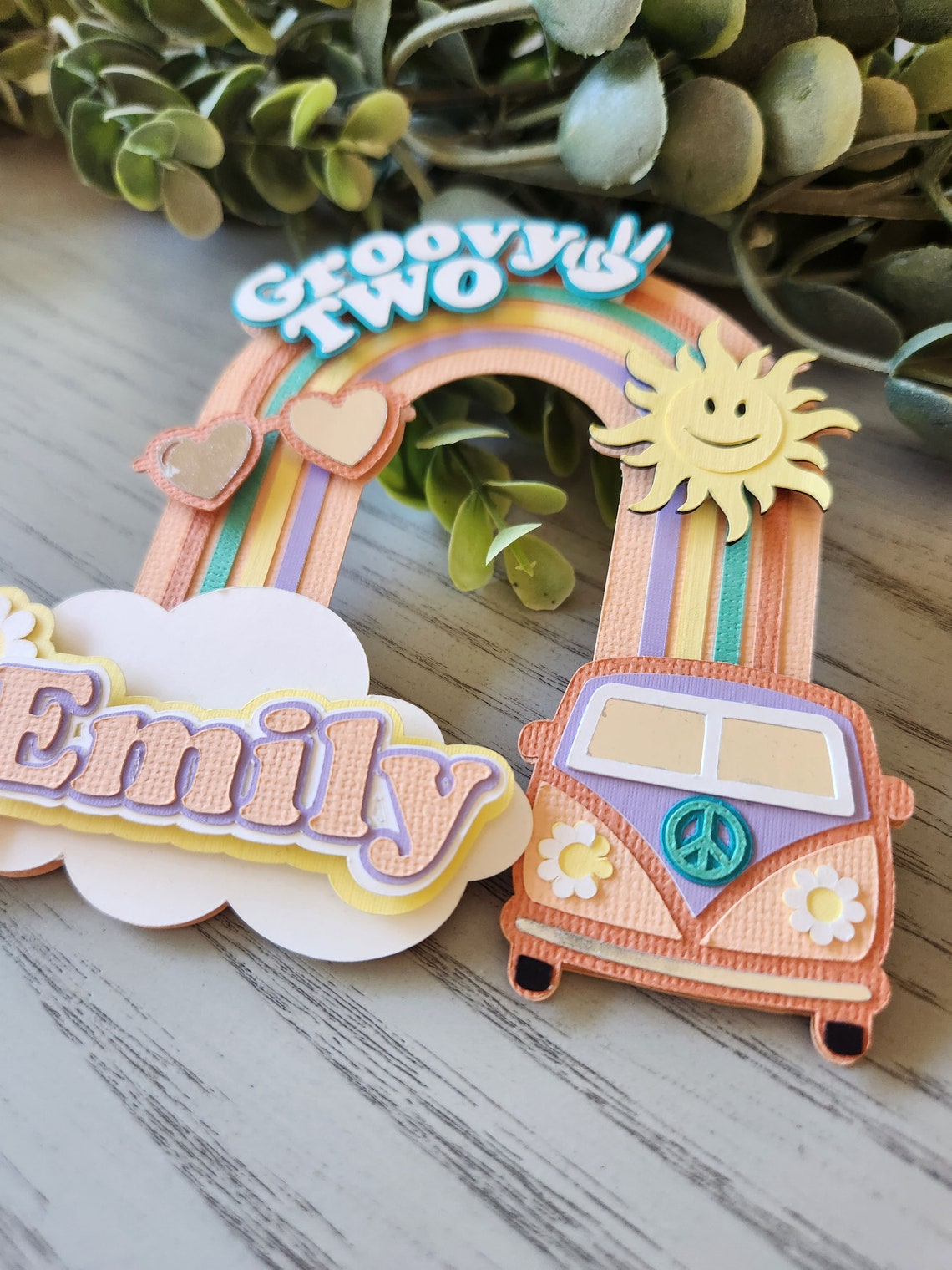 Two Groovy Cake Topper Groovy ONE Birthday Two Groovy Cake - Etsy