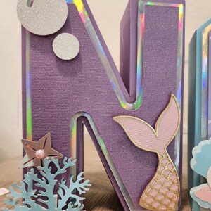Mermaid Birthday 3D Letters: Under the Sea Party Decor - Etsy