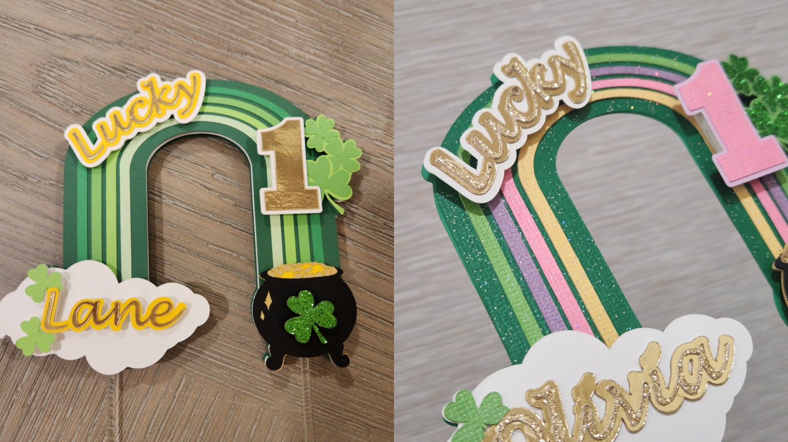 Lucky One Cake Topper: St. Patrick's Day First Birthday, Personalized ...