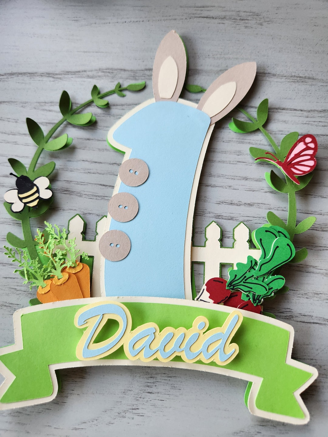 Rabbit First Birthday Cake Topper, Bunny First Birthday, Easter ...