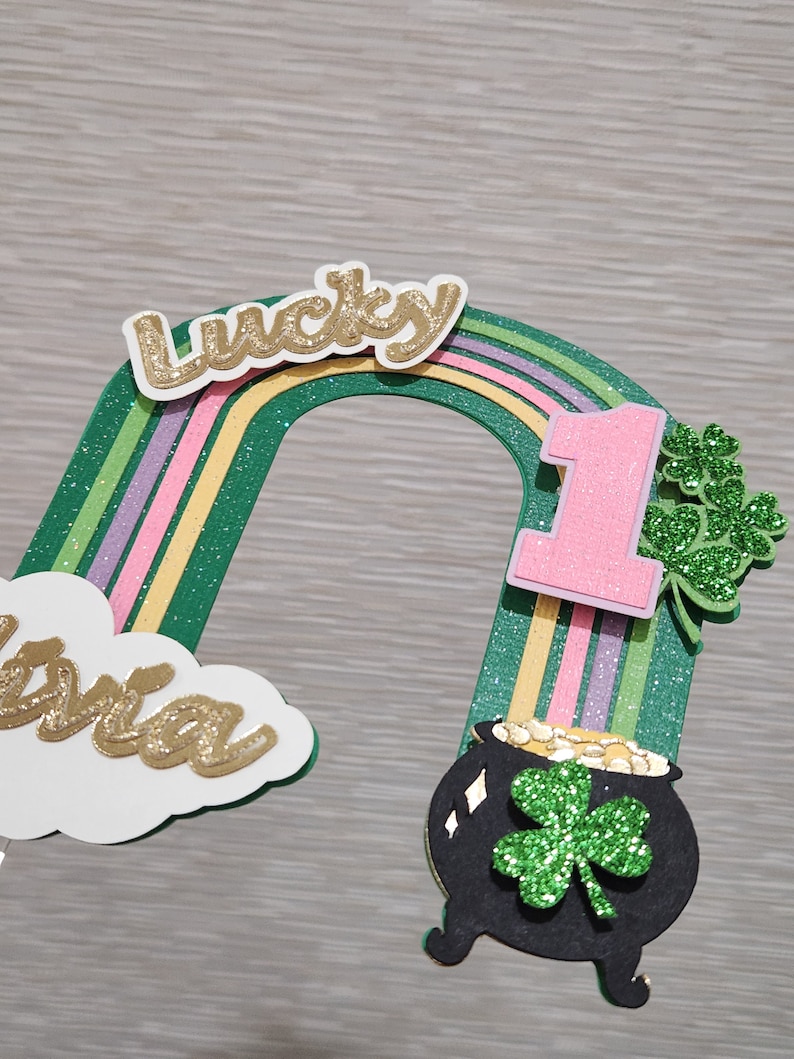 Lucky One First Birthday Cake Topper St. Patrick's Day - Etsy