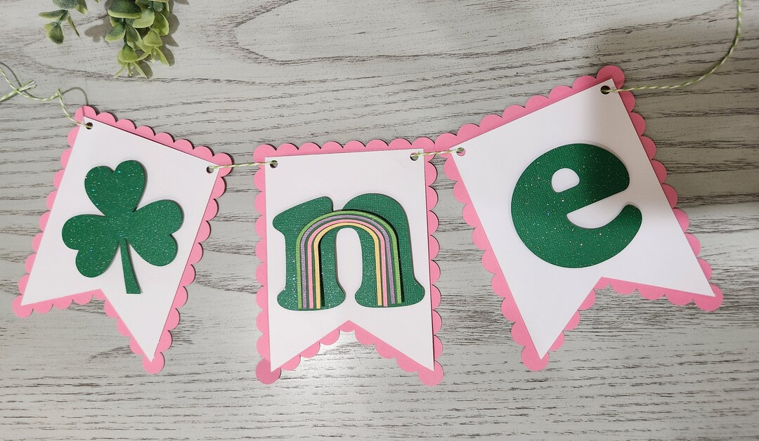 Lucky One First Birthday Banner: St. Patrick's Day Theme - Etsy