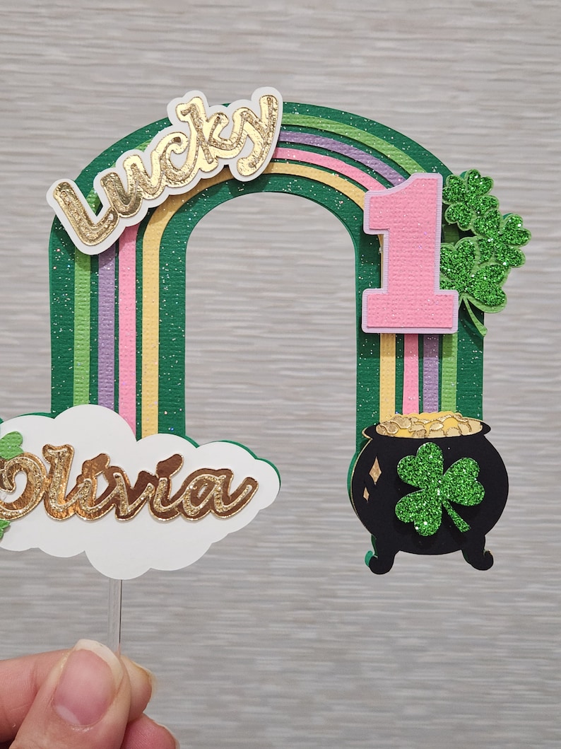 Lucky One First Birthday Cake Topper St. Patrick's Day - Etsy