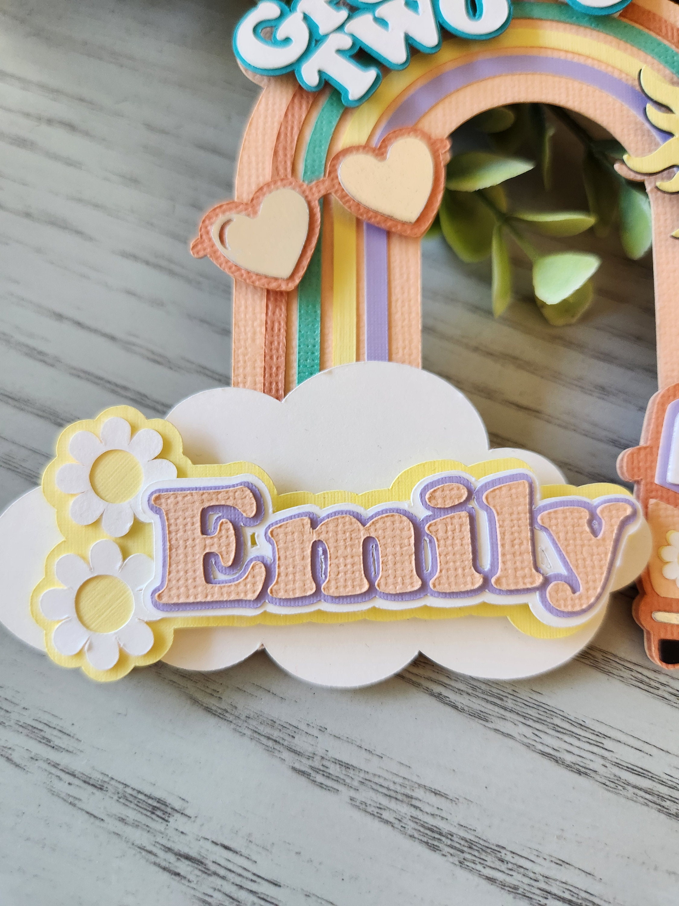 Two Groovy Cake Topper, Groovy ONE Birthday, Two Groovy Cake Topper ...