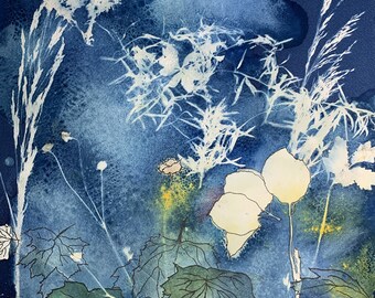 Stems Watercolor Painting Art Print by Catcoq. Museum-quality on Thick ...