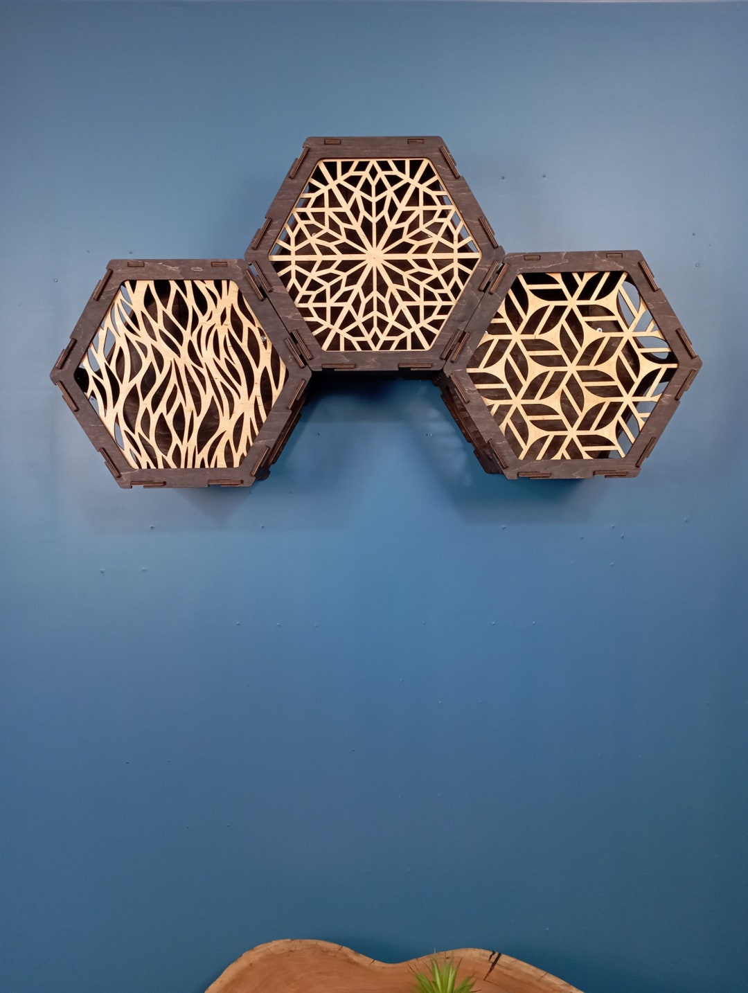 Set of Honeycomb Cat Perch With New Decorative Grid Hexagon - Etsy