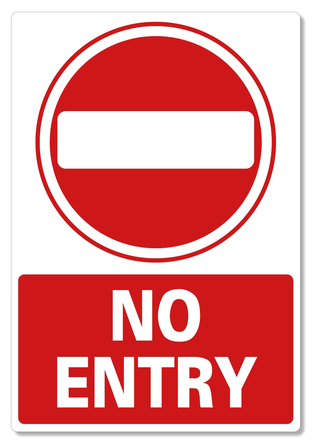 METAL SIGN No Entry Red White - Etsy