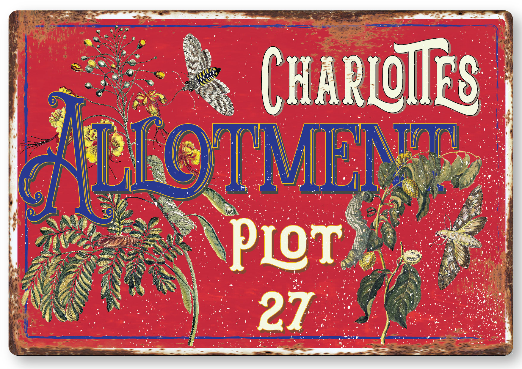 Allotment Sign Vegetable Garden Plot Plaque Personalised Name - Etsy UK
