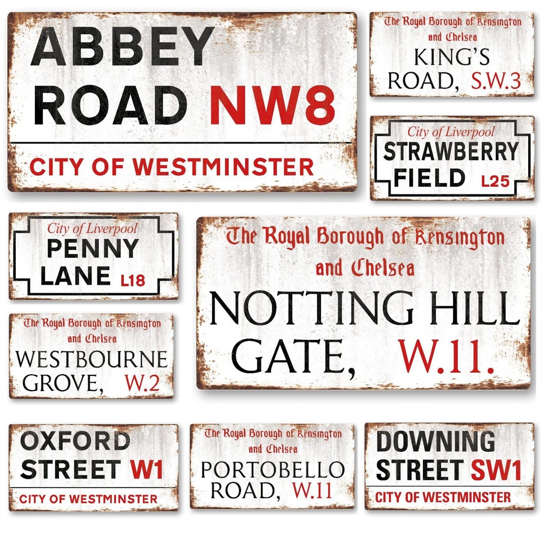 Famous Street Sign Vintage Retro London Liverpool Beatles Metal - Etsy UK