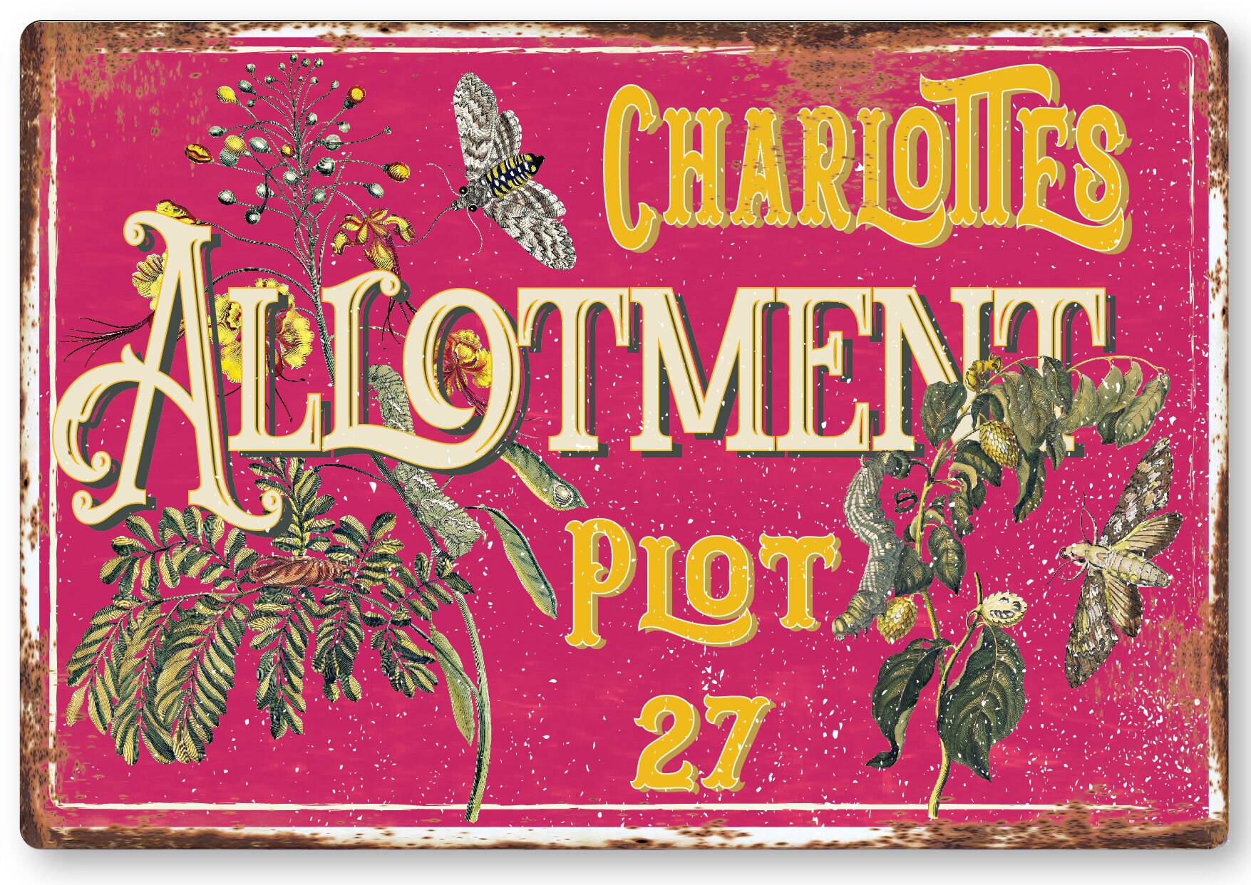 Allotment Sign Vegetable Garden Plot Plaque Personalised Name - Etsy UK