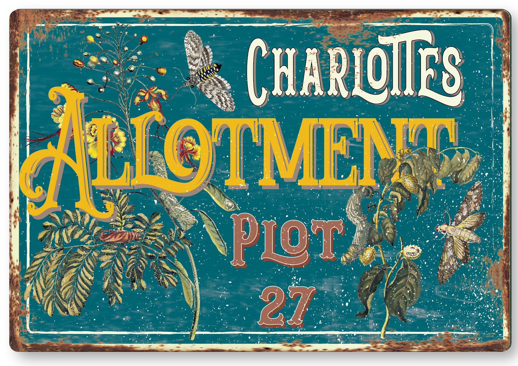 Allotment Sign Vegetable Garden Plot Plaque Personalised Name - Etsy UK