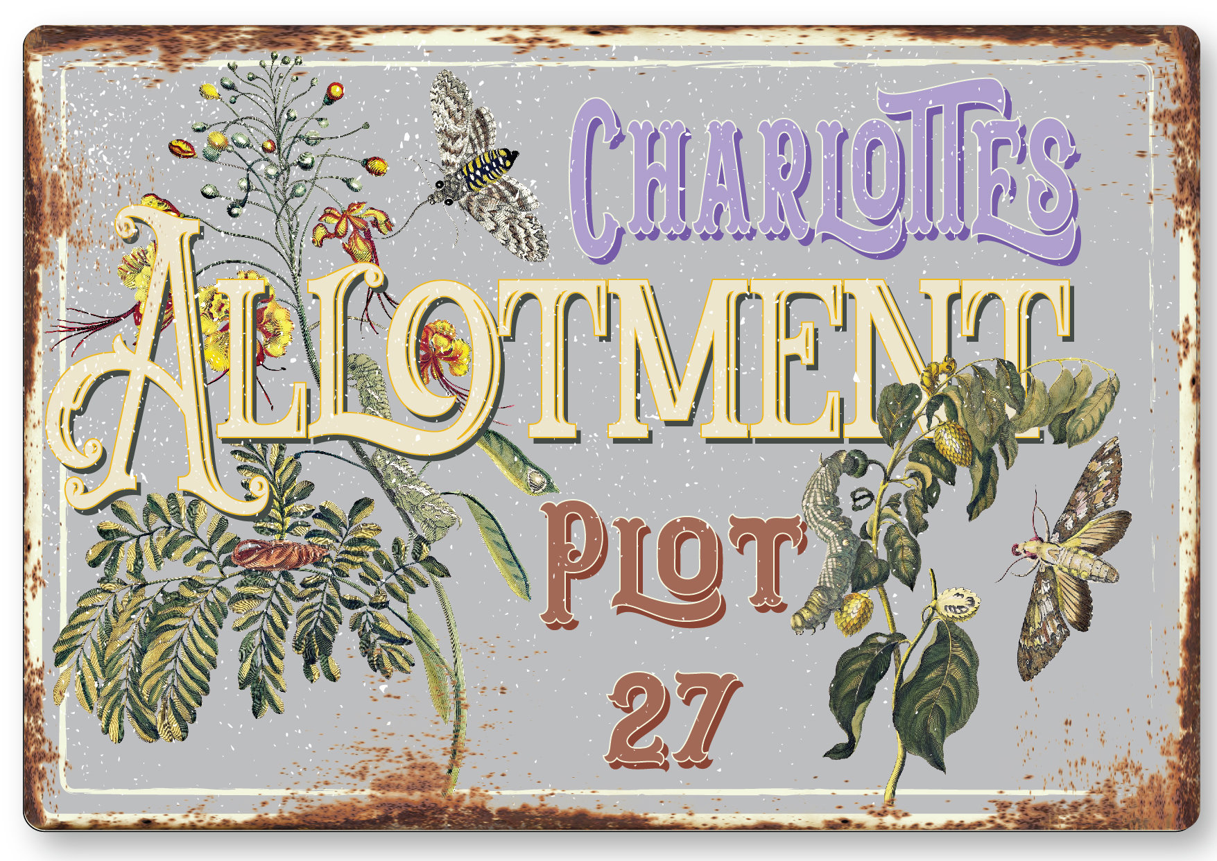 Allotment Sign Vegetable Garden Plot Plaque Personalised Name - Etsy UK