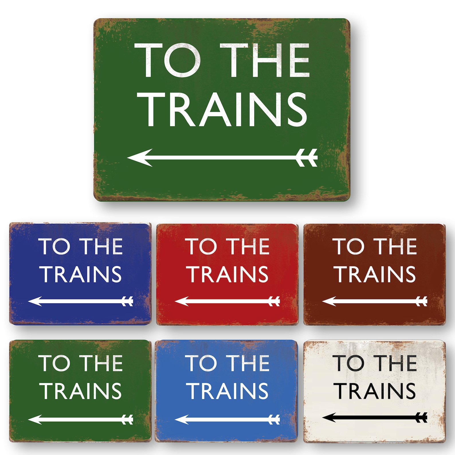 METAL SIGN Railway Sign to the Trains Metal Train Station - Etsy UK