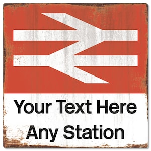 Personalised British Rail Railway Metal Sign Wall Plaque Man Cave Shop ...