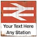 Personalised British Rail Railway Metal Sign Wall Plaque Man Cave Shop ...