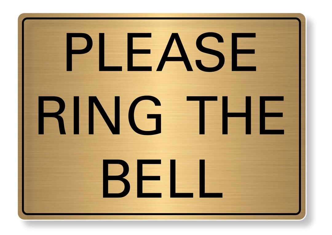 METAL SIGN Please Ring the Bell Metal Waterproof Silver Gold - Etsy