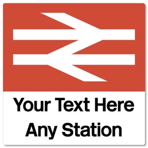 Personalised British Rail Railway Metal Sign Wall Plaque Man Cave Shop ...