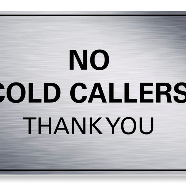 No Cold Callers Sign - Etsy UK