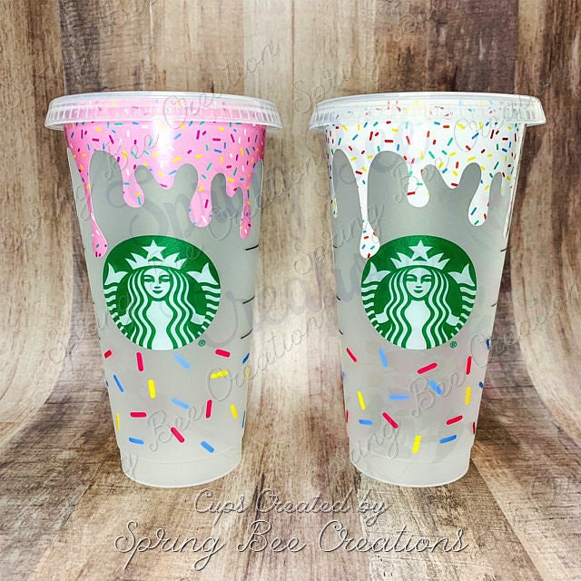 Seamless Full Wrap Donut Drip for Starbucks Strawberry Donut - Etsy