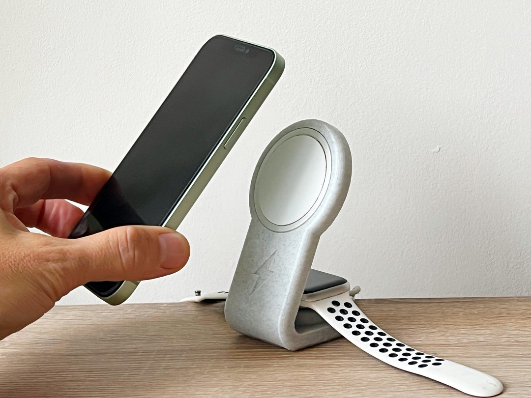 2-in-1 Wireless Charger for iPhone and Apple Watch, Optional Magsafe ...